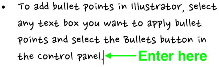How to Add Bullet Points in Illustrator