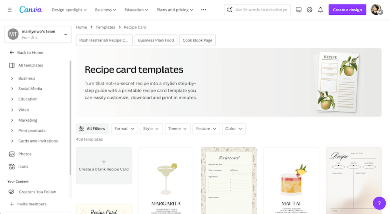 2 Easy Steps To Make An Editable Canva Recipe Card