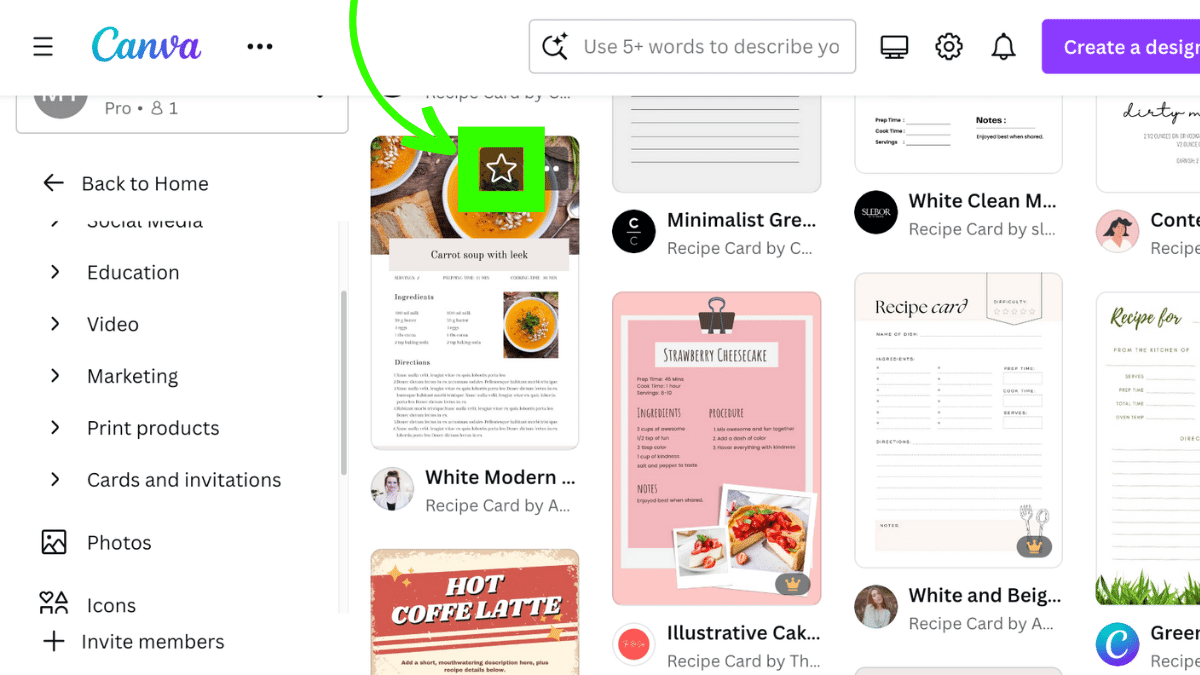 2 Easy Steps To Make An Editable Canva Recipe Card
