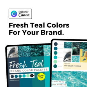 Fresh Teal Premium Canva Color Palette | Funnel Graphic