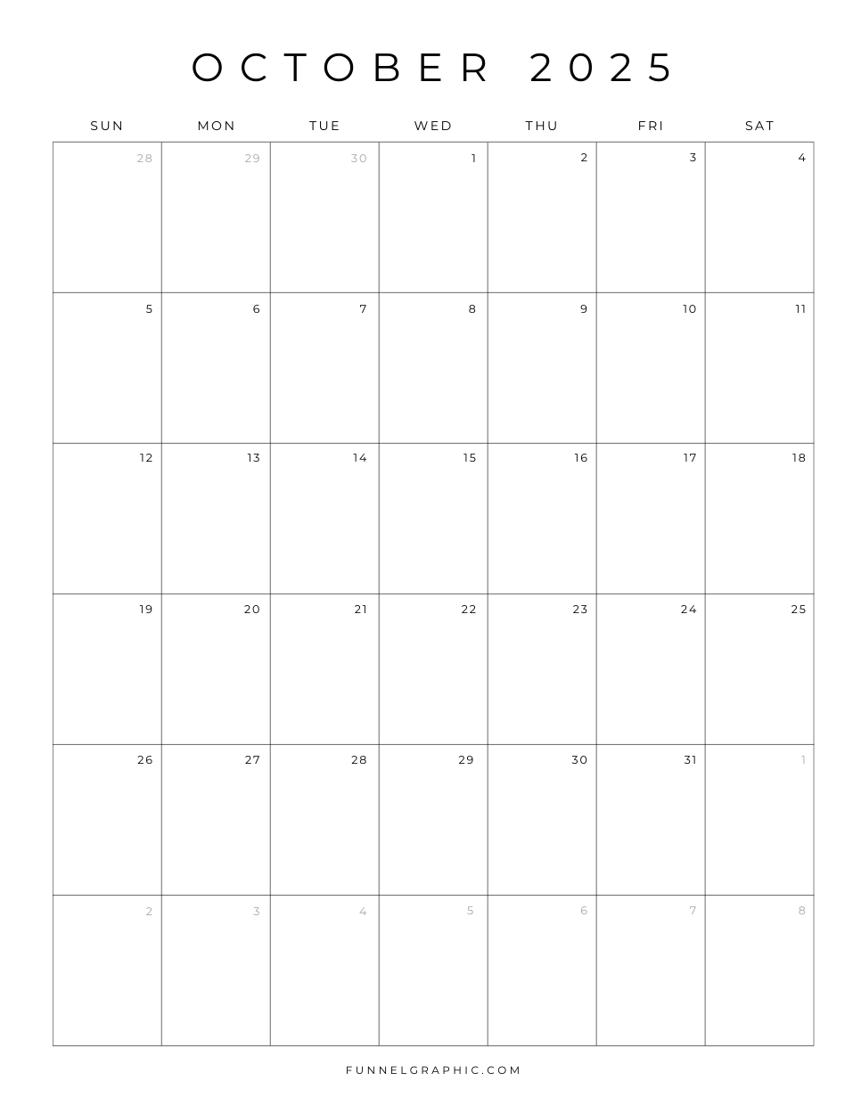 Free 2025 Calendar Printable Blank Portrait Templates
