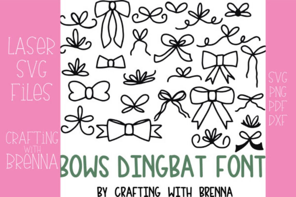 9 The Cutest Bow emojis and fonts with Bows