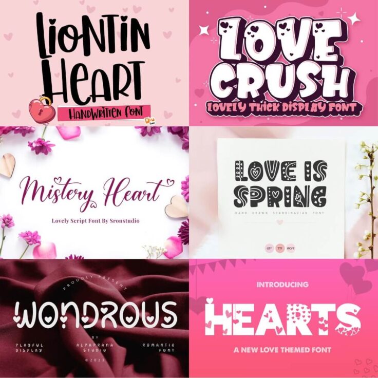 23 Fonts With Heart Symbols