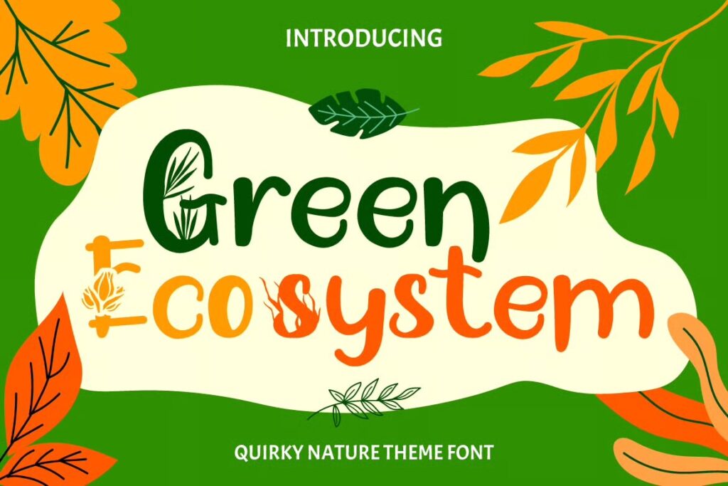 8 Fonts with Leaves